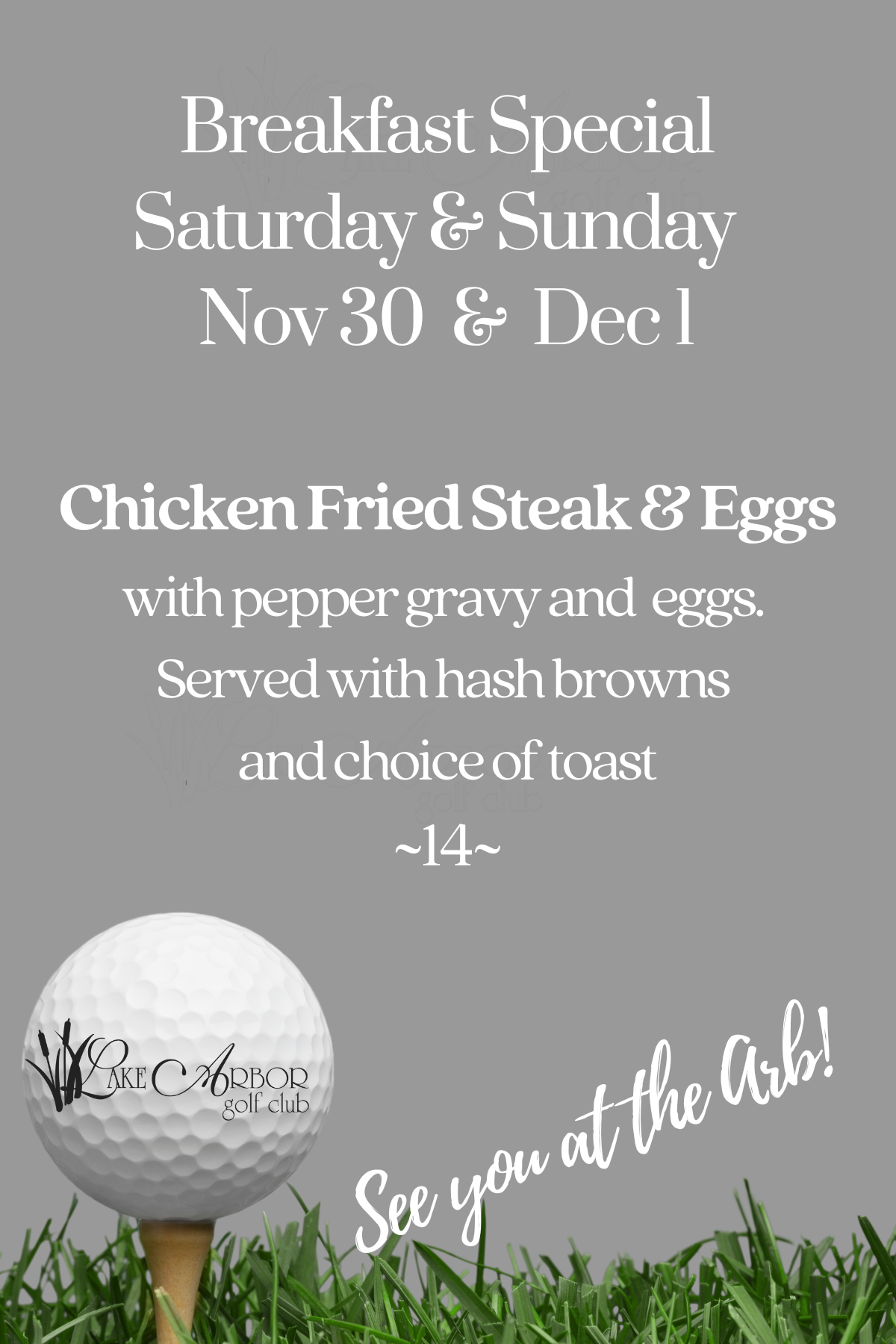 Chicken Fried Steak – Lake Arbor Golf Course – City of Arvada